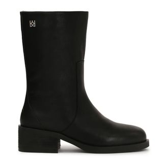 Kazar Lederstiefel mit einem breiten Slip-On-Obermaterial - - Shoes - Damen - Schwarzk - 35 EU