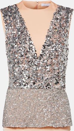 Paco Rabanne Top aus Jersey mit Pailletten