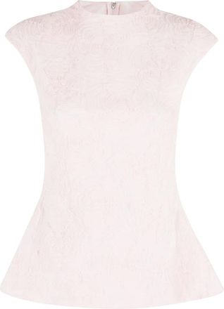 Rotate Rotate Birger Christensen, Femme, Tops, Rose, Taille: 36 FR Mesh Sleeveless Top