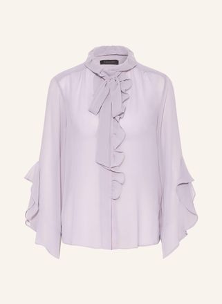 Elena Miro Elena Miro Bluse Mit Abnehmbarer Schluppe Und R&uuml;schen lila