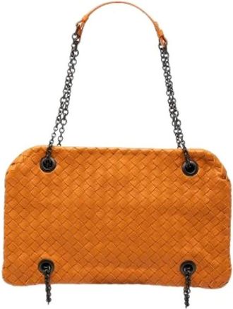 Bottega Veneta Sac bandouli&egrave;re Duo Pre-owned - Femme - Pre-owned - Orange - Taille: ONE Size