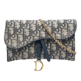 Dior Pre-owned Wallet on Chain - - Pre-owned - Damen - Blau - ONE SIZE