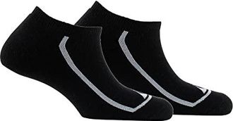 Kindy Lot de 2 paires dinvisibles en coton - couleur - Noir - Pointure - 43-46