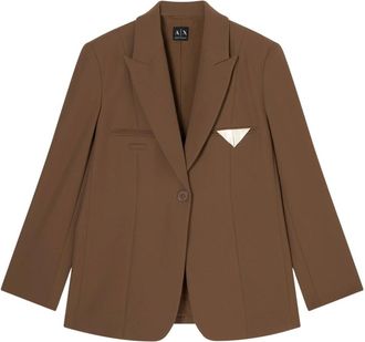 A|X Armani Exchange Femme, Vestes, Brun, Taille: 36 FR Veste en tissu mixte