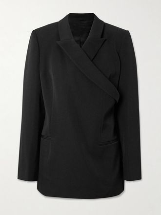 Calvin Klein Mia Asymmetrischer Blazer Aus Wolle - Schwarz