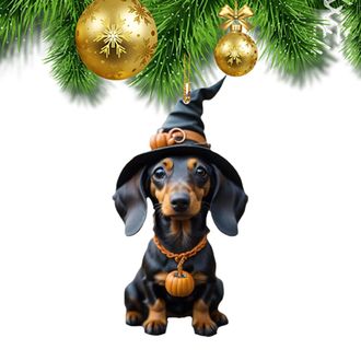 Generico Halloween-Dekoration von Dackel, Halloween-Ornament, Dackel, Anh&auml;nger f&uuml;r Garten, Fenster, Hof, Innent&uuml;ren, K&uuml;che