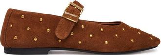 Tommy Hilfiger Ballerinas Th Buckle Suede Stud Ballerina FW0FW09666 Braun