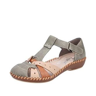 Rieker Chaussures Basses M1655 pour Femme, Multicolores Vertes, 39 EU