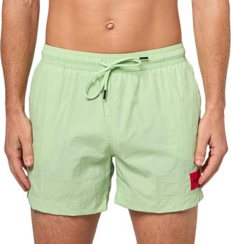 HUGO BOSS Hugo Herren-Badehose mit Dominica-Logo, schnelltrocknend, Nile Green, L