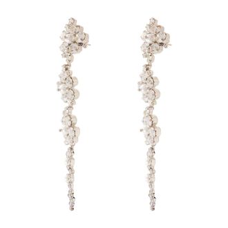 Simone Rocha Womens Floral Earrings - Simone Rocha Synthetic Pearls Ivory Synthetic_pearls Jewelry-Watches