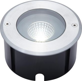 Lutec LED-Bodeneinbaustrahler Denver,Bodenlampe befahrbar au&szlig;en IP67 rund,Wasserdicht & Befahrbar,Bodenleuchte rund aus Edelstahl f&uuml;r Terrasse & Garten,12 W