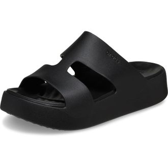 Crocs Herren Getaway Platform H-Strap Sandalen, Black, 38/39 EU