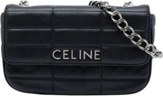 Celine Sac bandouli&egrave;re matelass&eacute; vintage Pre-owned - Femme - Pre-owned - Noir - Taille: ONE Size
