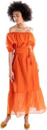 Marella Femme, Robes, Orange, Taille: 38 FR Maxi Robes