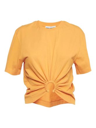 Paco Rabanne 2024 T-Shirt mit Ringdetail - Orange