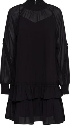 Kaffe Kakirsten Kleid - - Dresses - Damen - Schwarzk - 2XL