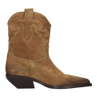 Elena Iachi Femme, Chaussures, Brun, Taille: 38 EU Bottines Texanes en Daim