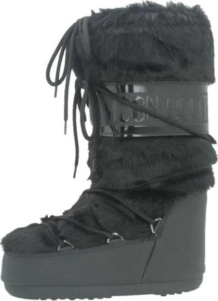 Moon Boot Femme, Chaussures, Noir, Taille: 35 EU MB Icon Faux Fur