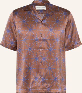 Frescobol Carioca Frescobol Carioca Resorthemd Roberto Regular Fit Aus Seide braun