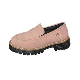 Generic Mocassins &agrave; enfiler confortables et d&eacute;contract&eacute;s pour femme - Style r&eacute;tro classique - Semelle &eacute;paisse antid&eacute;rapante - Chaussures de marche, travail, b