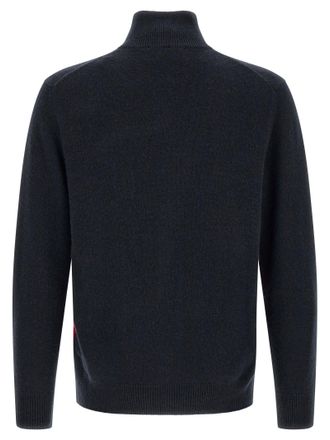 Ballantyne Diamond Intarsia Cashmere Cardigan - Navy