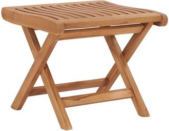 vidaXL Klappbarer Fu&szlig;hocker 46,5&times;49&times;41,5 cm Massivholz Teak vidaXL