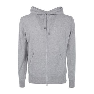 FILIPPO DE LAURENTIIS Kaschmirwolle Zip Hoodie - - Sweatshirts & Hoodies - Herren - Grau - 2XL