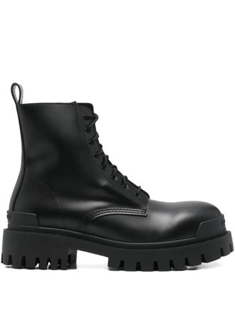 Balenciaga bottines &agrave; lacets 49 mm - Noir