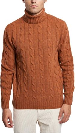 Daniele Fiesoli Homme, Pulls, Brun, Taille: XL Pull &agrave; col roul&eacute;