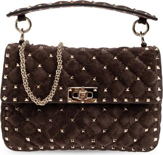 Valentino Garavani Rockstud Spike Medium Umh&auml;ngetasche - - Bags - Damen - Braun - ONE SIZE