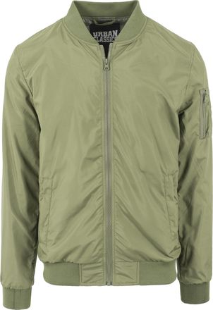 Urban Classics Herren Light Jacket Bomber Jacke, Olivgr&uuml;n, S EU