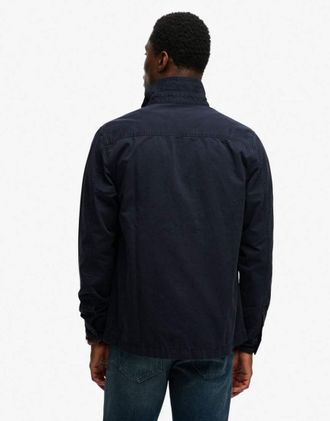 Superdry Surchemise &agrave; deux poches - Bleu marine &eacute;clipse