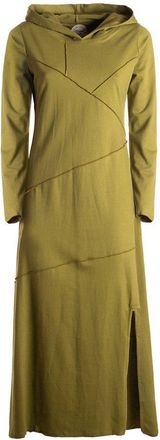 vishes Maxikleid Damen kn&ouml;chellanges Kleid Baumwolle Patchwork Design Kapuzenkleid Alternative Bekleidung, Ethno, Hippie, Retro Style