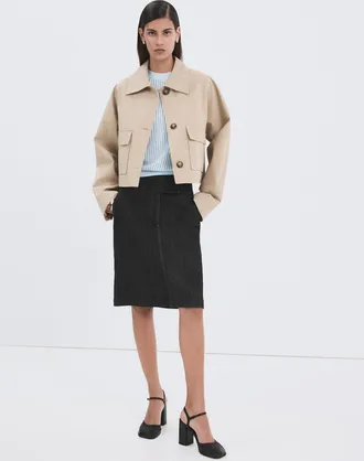 Mango Pull maille ajour&eacute;e manches courtes bleu ciel - Femme - XS - MANGO