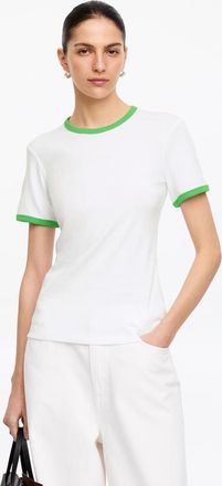 Arket Geripptes T-Shirt -Gr&uuml;n