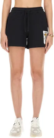 Moschino Cotton Sweatshirt Bermuda Shorts - Black