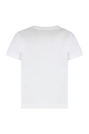 Moncler Womens T-Shirt Crew-Neck White Cotton T-Shirts & Jerseys