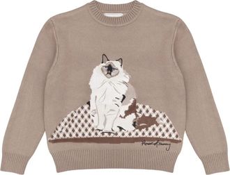 House of Sunny Femme, Pulls, Beige, Taille: 42 FR Pull Jacquard &agrave; Col Rond