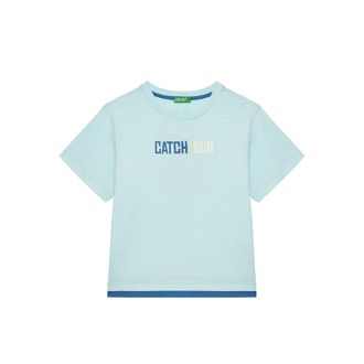 Benetton United Colors Of Benetton T-Shirt 3SLUG10JF Blau Regular Fit