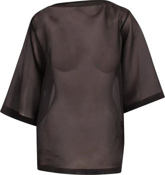 Christian Wijnants Femme, Blouses et Chemises, Brun, Taille: 40 FR Thiny Organza Top