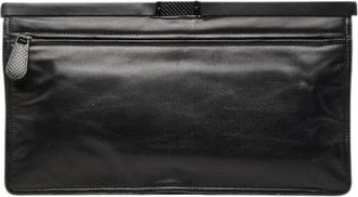 Bottega Veneta Sac pochette en cuir Pre-owned - Femme - Pre-owned - Noir - Taille: ONE Size