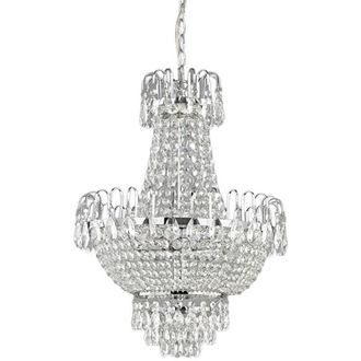 Lindby Lindby - neuwertig] Kristall Pendelleuchte Casparia Kronleuchter Deckenlampe Lampe E14 Ch650 B-Ware