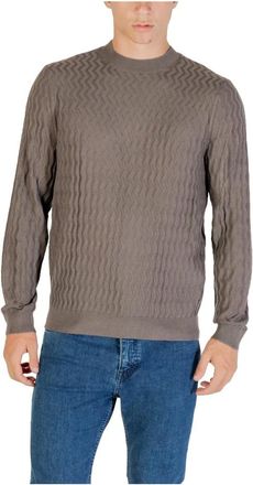A|X Armani Exchange Homme, Pulls, Brun, Taille: 2XL Pull Textur&eacute; Ondul&eacute;