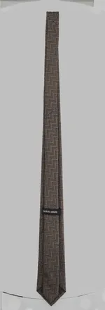 Giorgio Armani Silk Jacquard Neckties - Brown