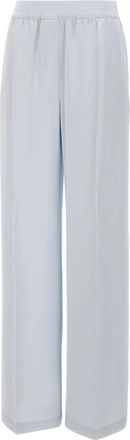 HUGO BOSS Femme, Pantalons, Bleu, Taille: 44 FR Pantalon Large en Cr&ecirc;pe