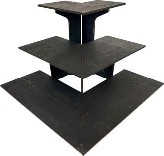 Soimiss Eckregal Aus Holz F&uuml;r Einzelhandel Dreist&ouml;ckig Und Tragbar Mit Abnehmbarer Tischplatte Verkaufsst&auml;nder F&uuml;r M&auml;rkte Und Ausstellungen Zur Pr&auml;sentation V