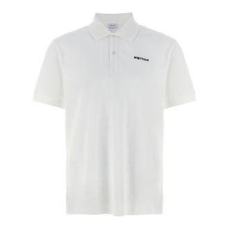 Alexander McQueen Logo-Stickerei Poloshirt - - Tops - Herren - Wei&szlig; - S