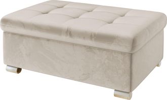 Mirjan24 Hocker Niko gro&szlig; Sitzhocker Polsterhocker Sitzbank Fu&szlig;bank Pouf Farbauswahl (Piano 02)