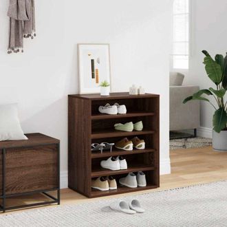 vidaXL Meuble &agrave; chaussures Ch&ecirc;ne marron 60x35x70 cm Bois ding&eacute;nierie vidaXL