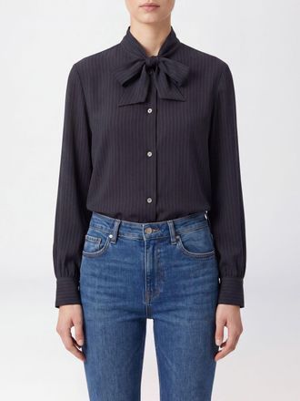 A.P.C. A. P.C. Gestreiftes Viskosehemd von mit langen &Auml;rmeln und Schluppenkragen